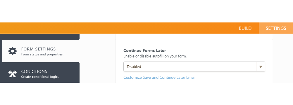 Disable Autofill on Continue Forms Later